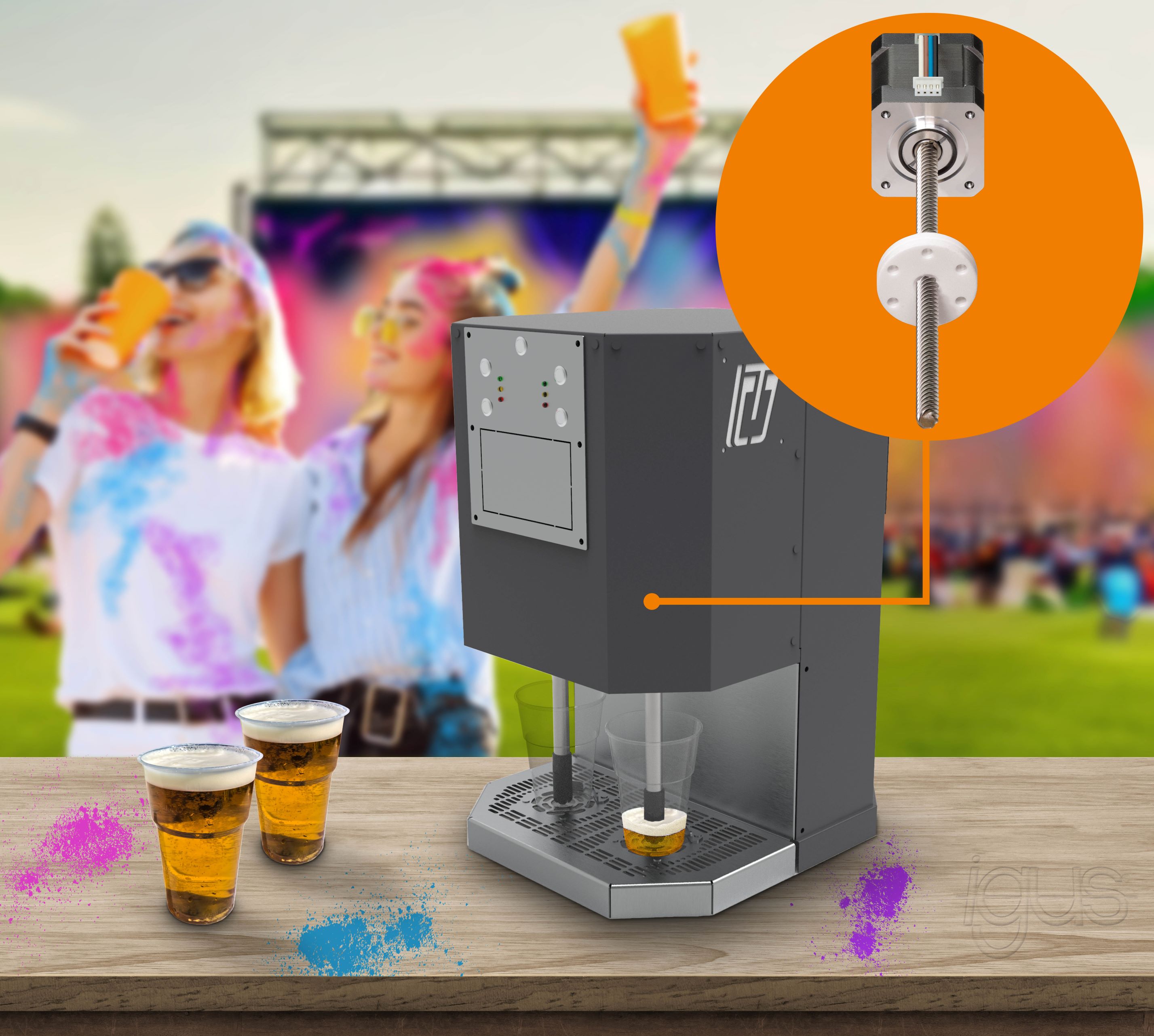 New Beer Robot with igus Linear Guide Taps Beer in Seconds