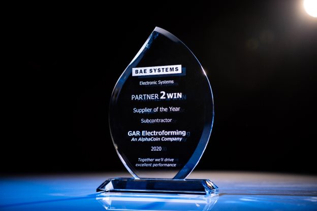 GAR Electroforming Named Subcontractor of the Year by BAE