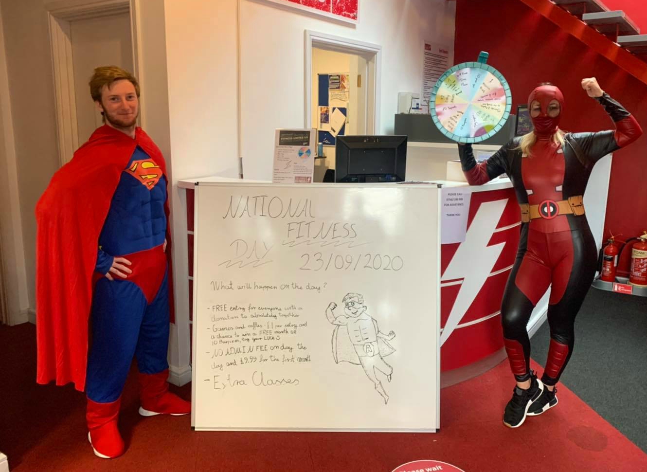 Superheroes Assemble for Successful National Fitness Day