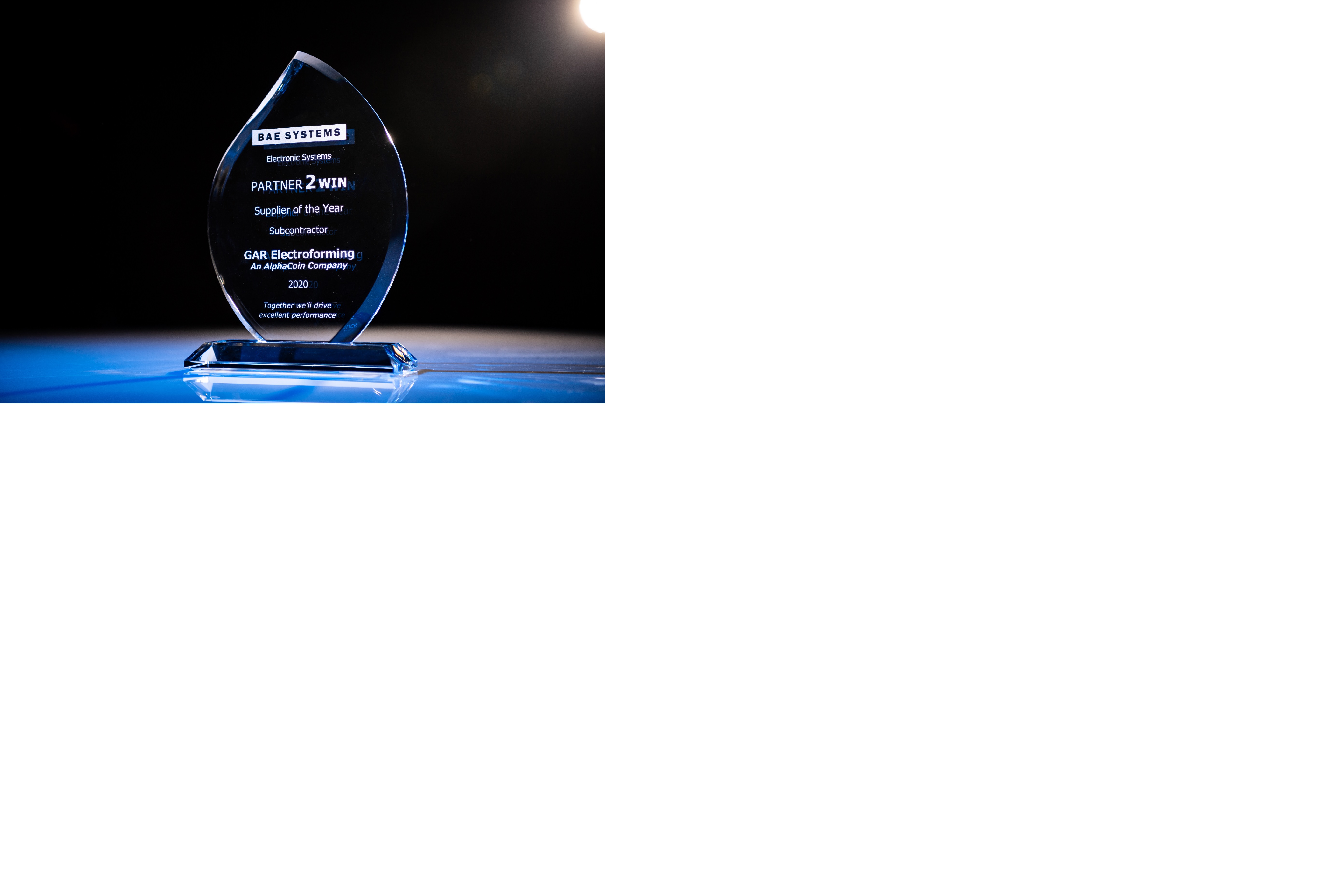 GAR Electroforming Named Subcontractor of the Year by BAE