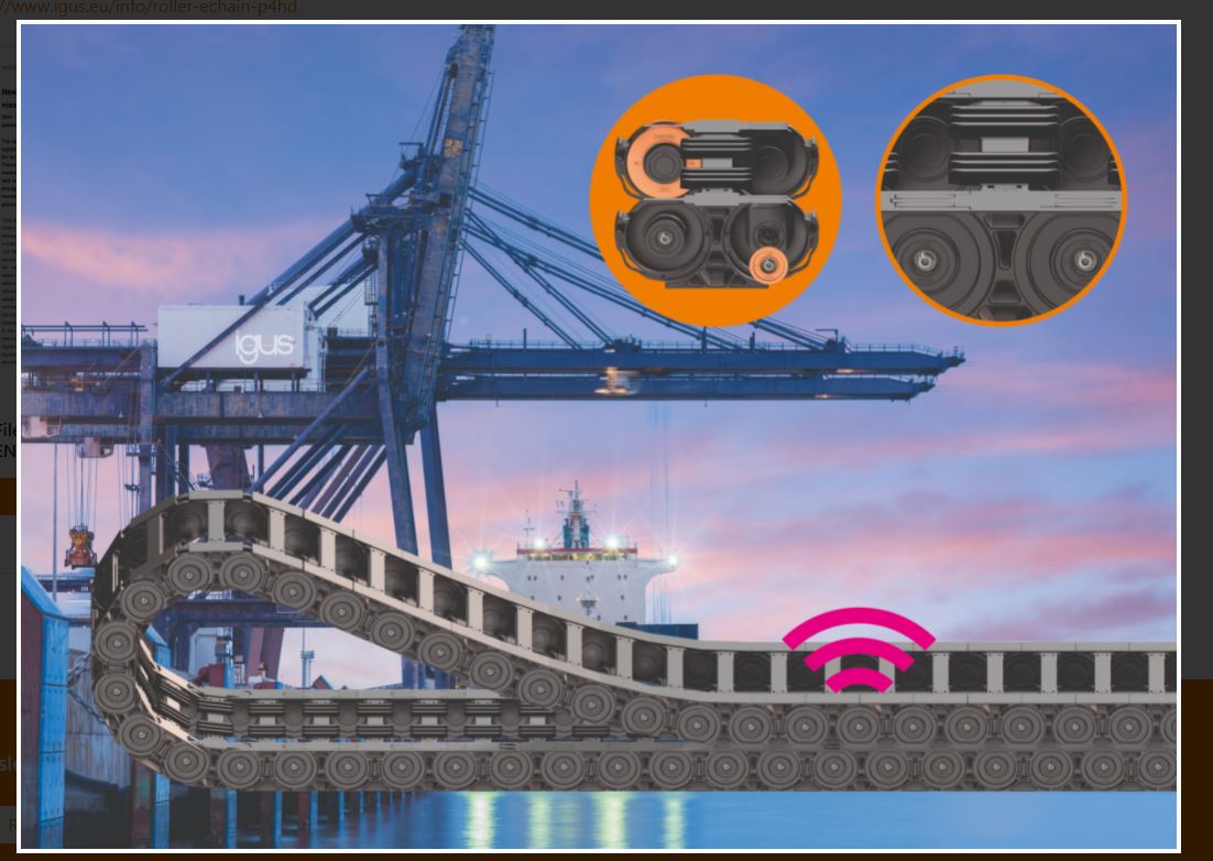 New igus® heavy-duty rol e-chain for maximum service life on cranes