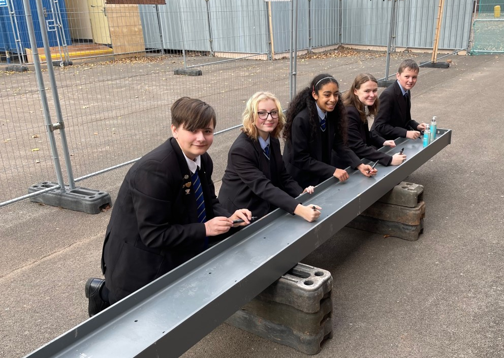 Bishop Perowne Students Leave Their Mark on New School Extension