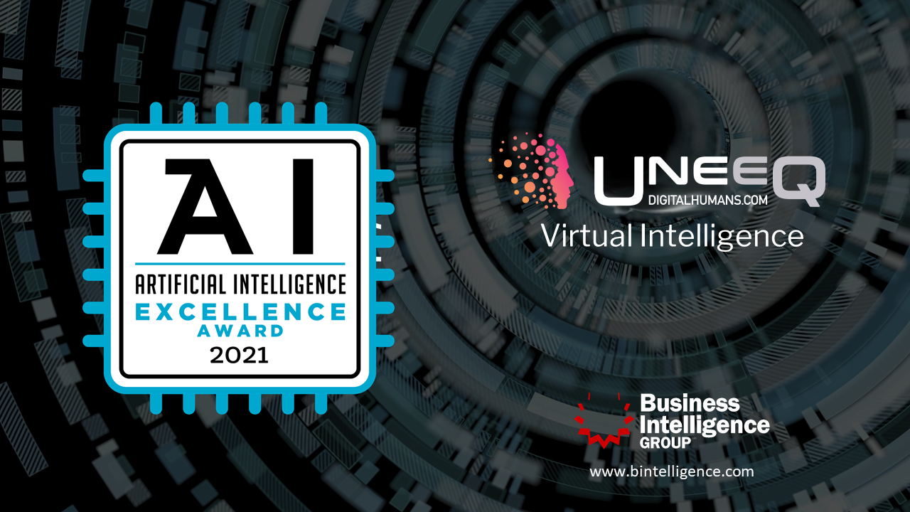 UneeQ wins Artificial Intelligence Excellence Award for 2021 UneeQ wins Artificial Intelligence Excellence Award for 2021